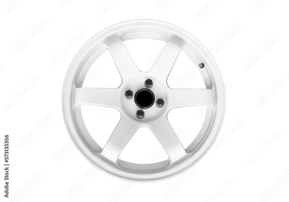 Car alloy wheel isolated on white background. New alloy wheel for a car ...
