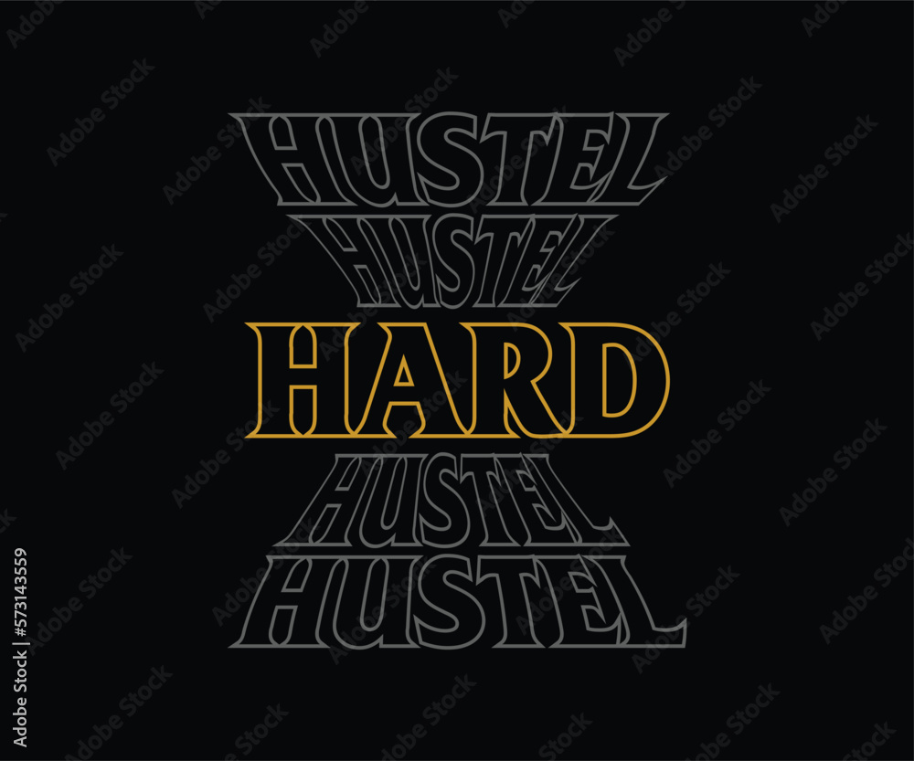 Hustle Hard modern futuristic typography font with lettering. Creative ...