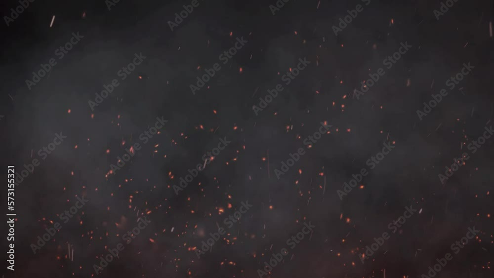 Vidéo Stock Fiery Ash and Smoke Background Effects for Project Intros ...