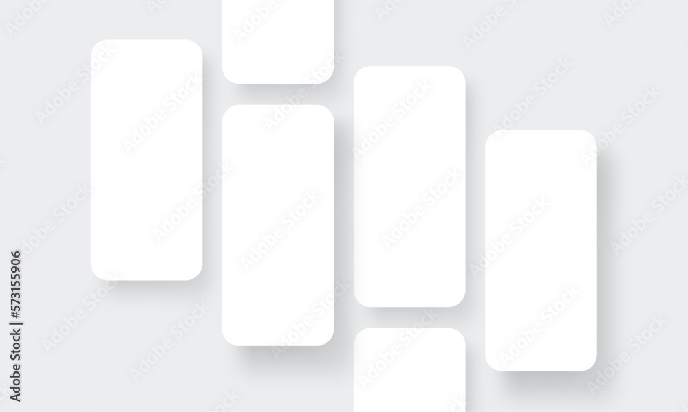 Blank Mobile App Screens. Mockup for Showing Apps Ui. Vector ...
