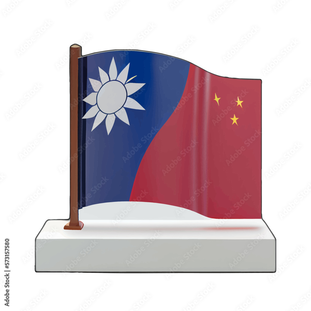Taiwan Flag vector illustration. Taiwan background banner, Taiwanese ...