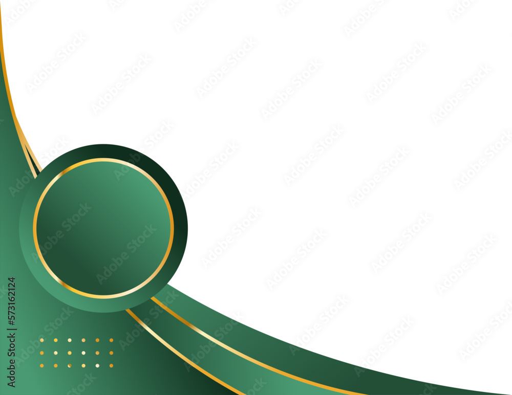 Green gold abstract curve border or gold corner border Stock Vector ...
