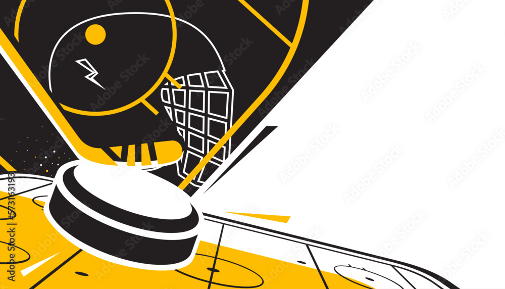 Vector illustration of ice hockey. Sport background design. Stock ...