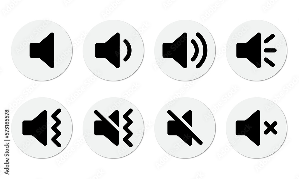 Ring, Vibrate, Silent, Mute cell phone or smartphone style icon set ...