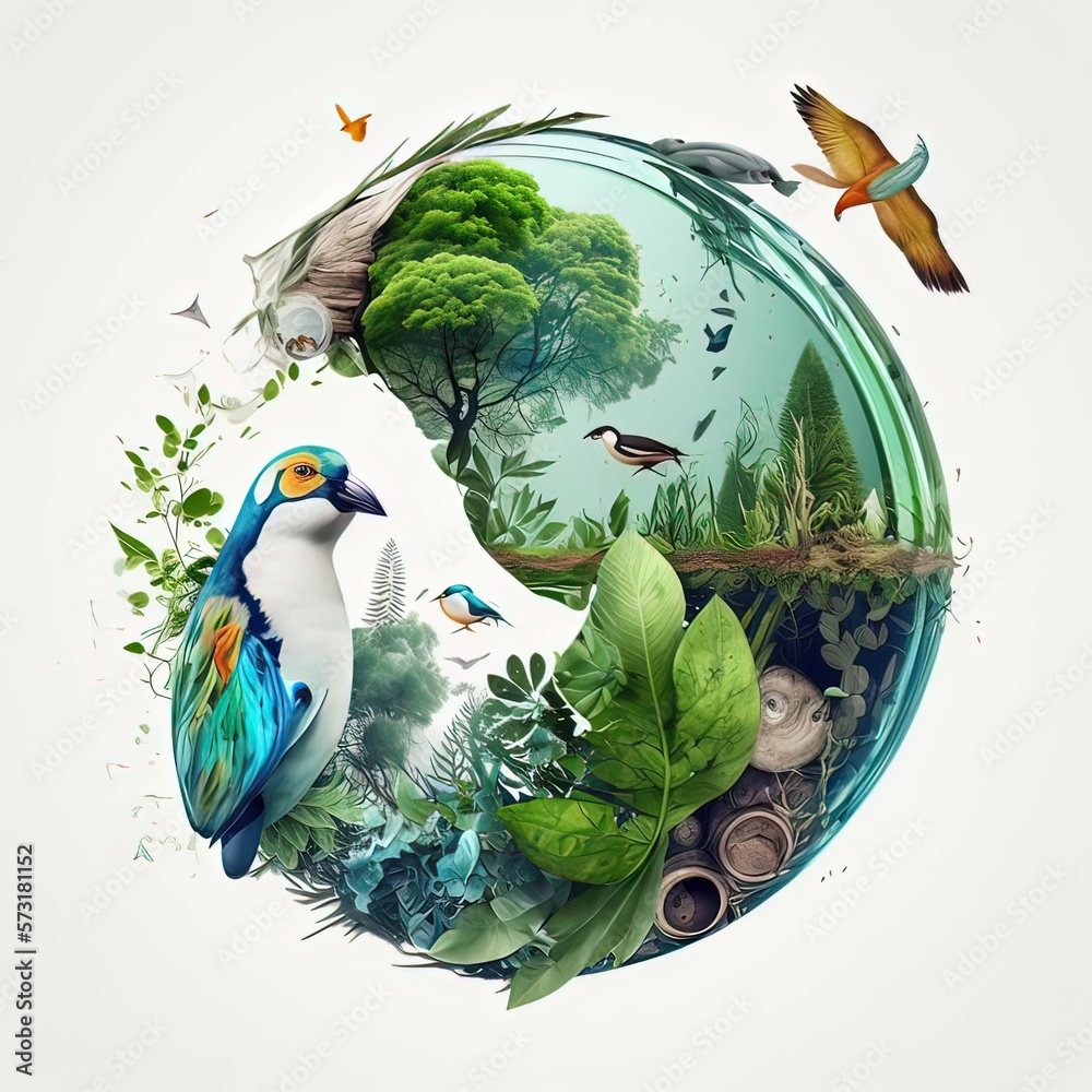 Conservation and sustainability of nature. ecology, nature, thick grass ...