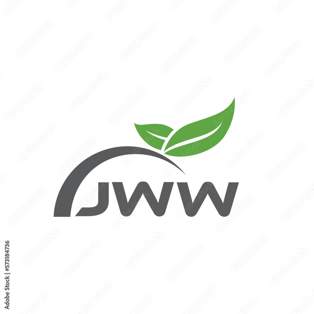 JWW letter nature logo design on white background. JWW creative ...