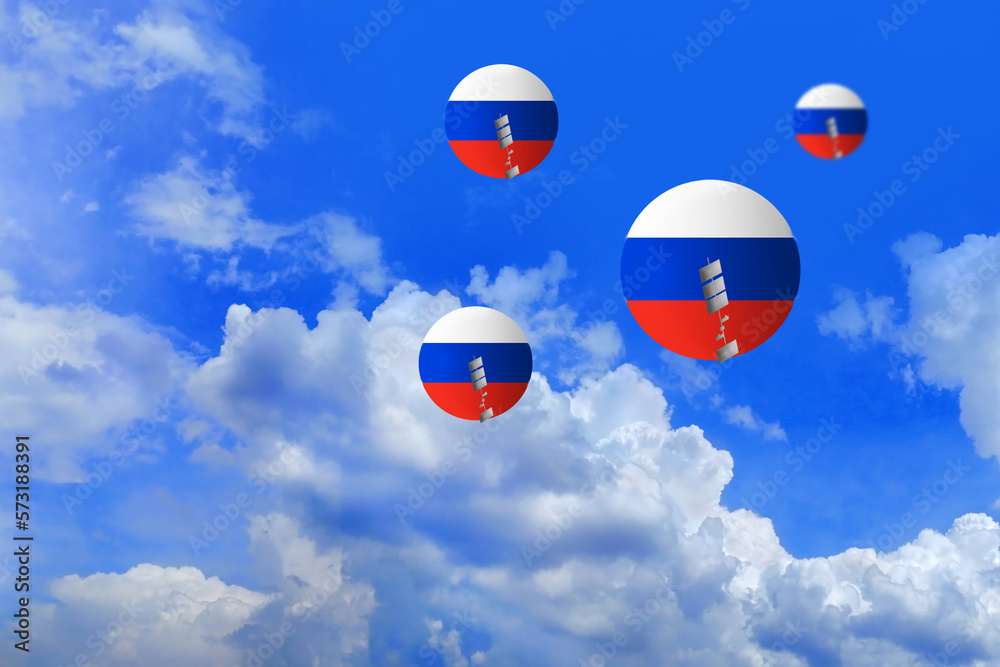 Russian balloon incident 2023, balloons under in the sky, Spy balloon ...