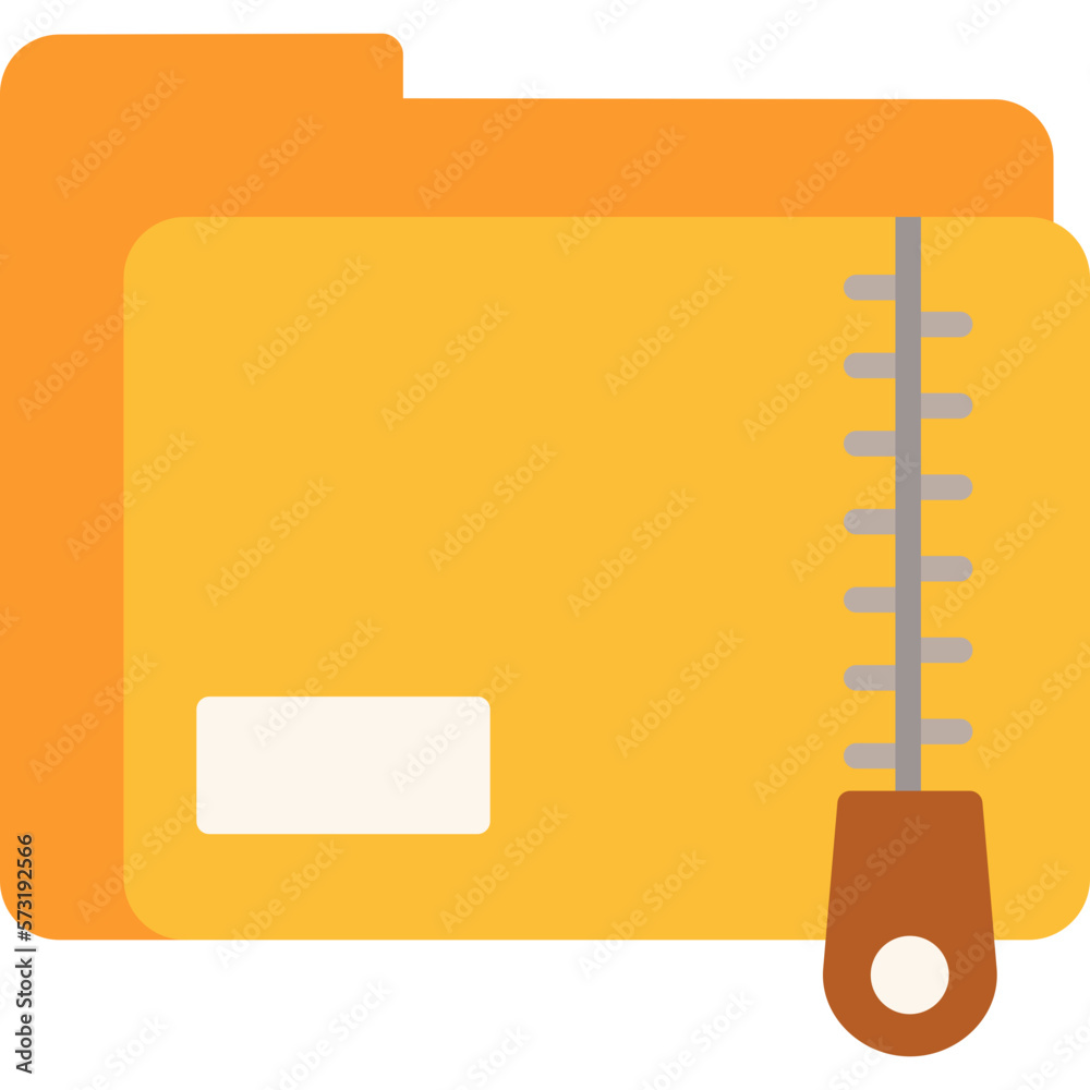 Zip Folder Icon Stock Vector | Adobe Stock