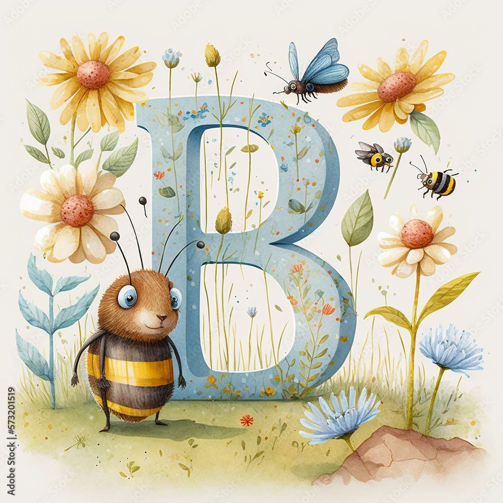 Cute Bee and the Letter B: Exploring Nature and Learning the Alphabet ...