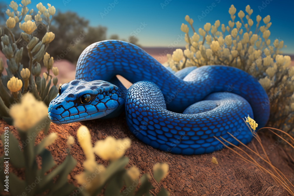 Blue Insularis Snake, trimeresurus albolabris, venomous snake, Stock ...