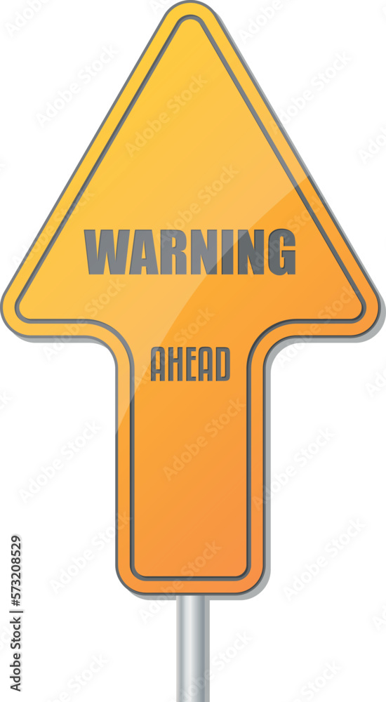 Yellow Arrow With Text Inside. Warning Symbol In Vector Format ...