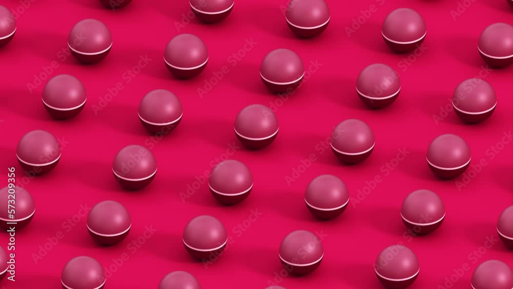 Abstract minimalistic motion design with transforming spheres. Seamless ...