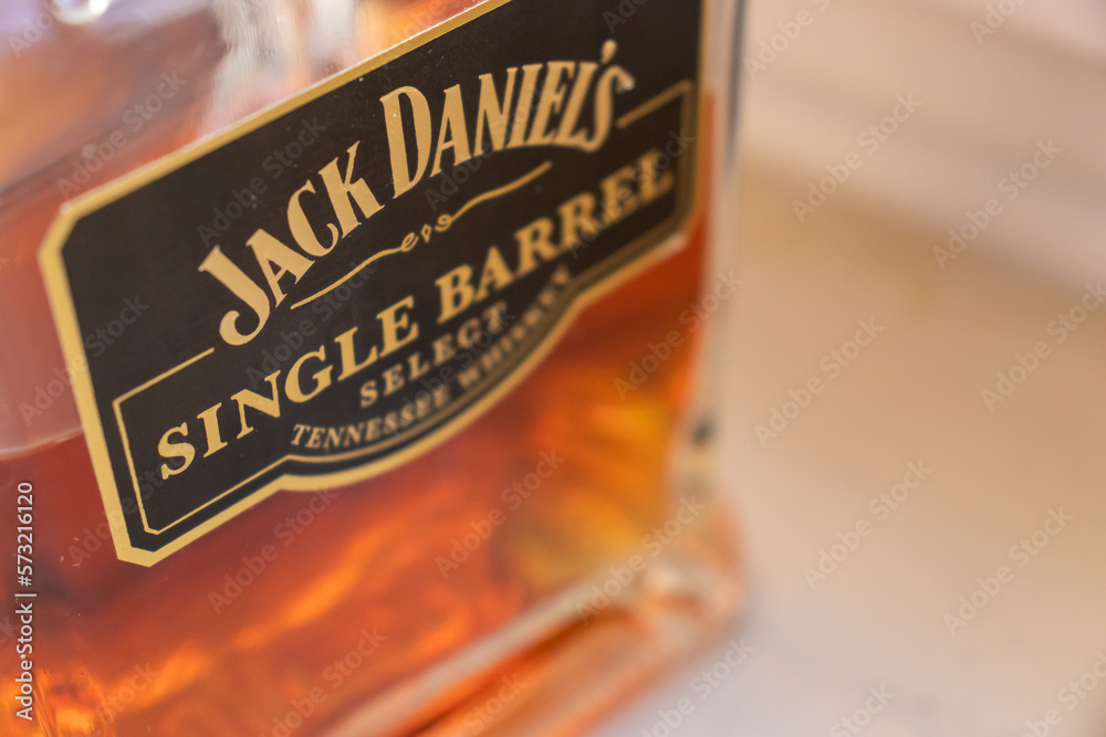 Jack Daniels brand logo. bottle of Jack Daniels. Jack Daniel's is a ...