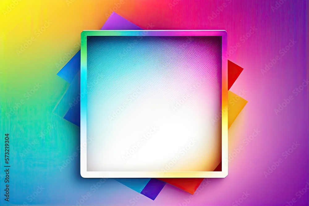 Colorful gradient frame background copy space. Rainbow mesh gradient ...