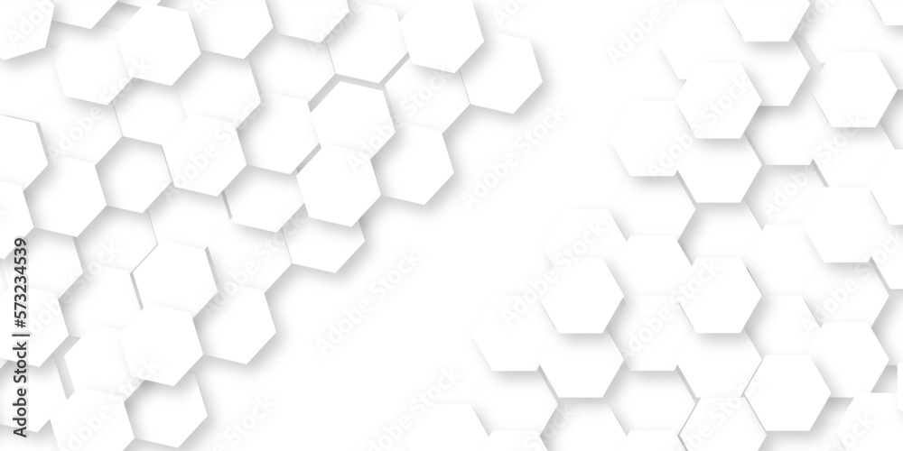 Background with hexagons . Abstract background with lines . white ...