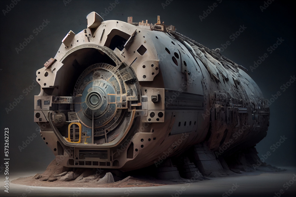 A huge tunnel boring machine that can dig a rock tunnel | Tunnel boring ...