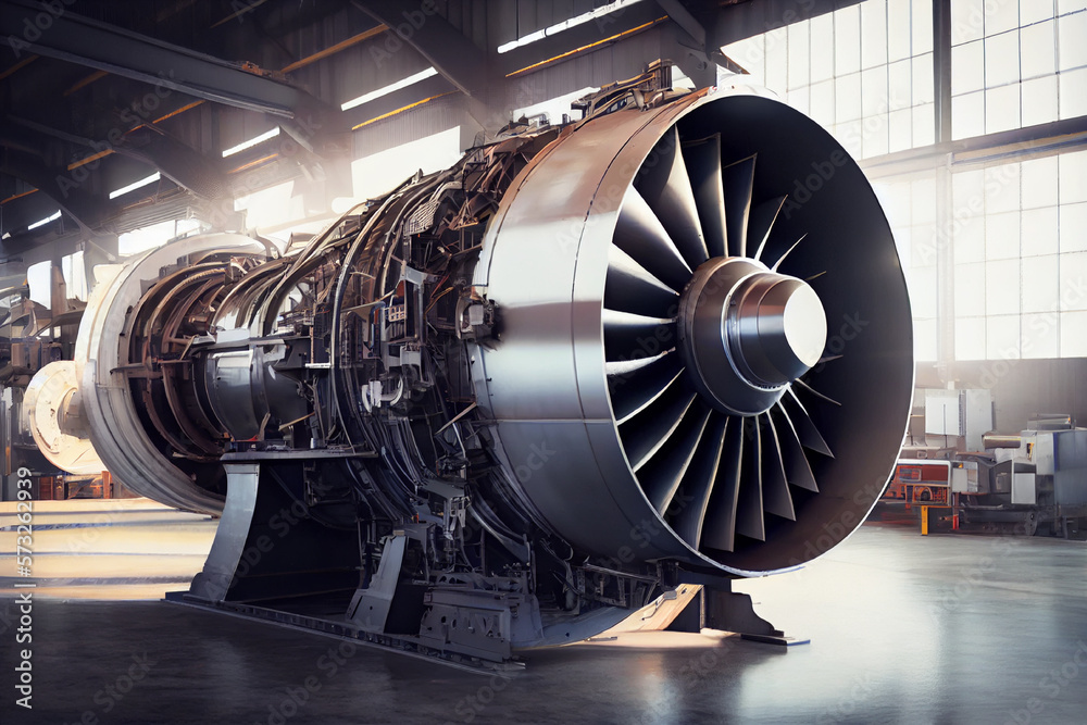 Handling and transporting huge aircraft engine within a manufacturing ...