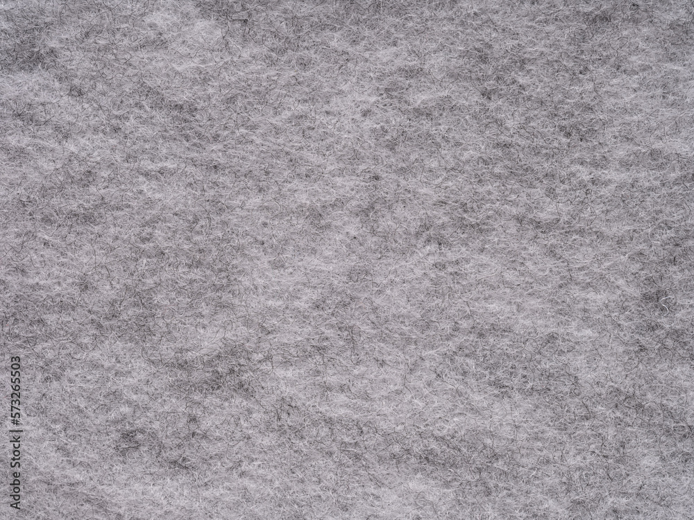 Soft grey felt material blank. Surface of felted fabric texture ...