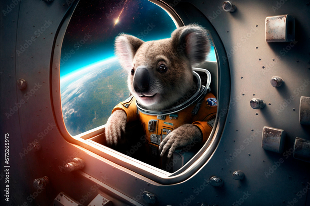 Koala as an astronaut in a spaceship in space AI generated Content ...