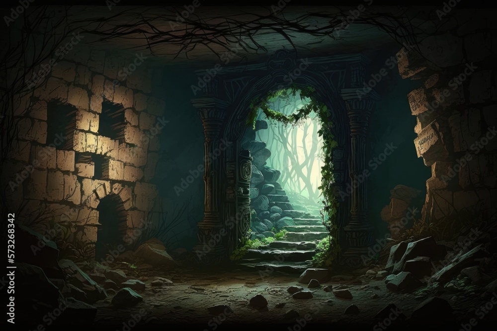 underground lair or dungeon, abandoned cellar ruins for fantasy ... underground lair or dungeon, abandoned cellar ruins for fantasy ...