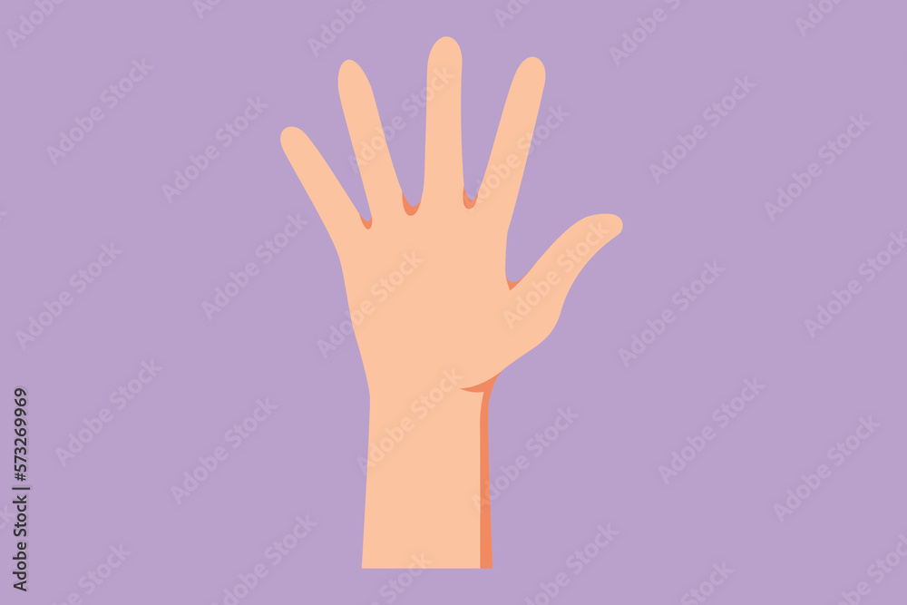 Character Flat Drawing Hand Count Number Five Learn To Count Numbers character-flat-drawing-hand-count-number-five-learn-to-count-numbers