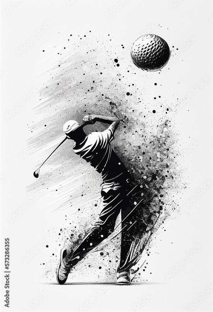Golf Ball Pencil Drawing