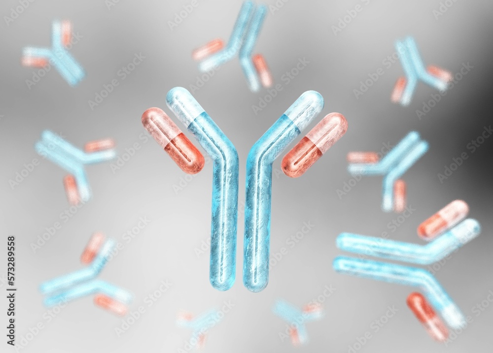Beautiful antibodies close-up on a blurred background, Antibodies ...