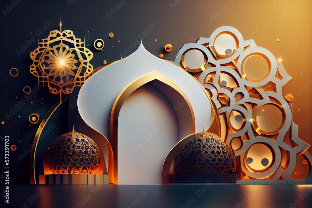Beautiful Islamic Background. Created with Generative AI Technology ...
