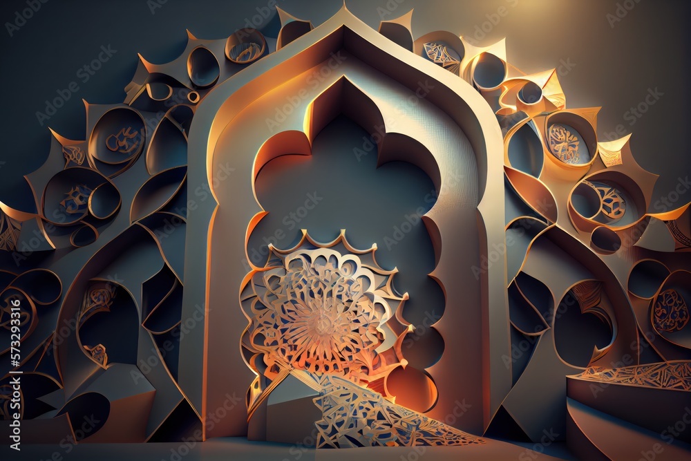 Beautiful Islamic Background. Created with Generative AI Technology ...