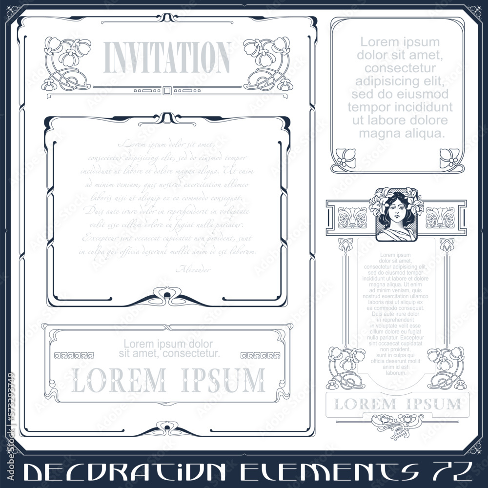 Vector set of calligraphic design elements and page decor. Stock Vector ...