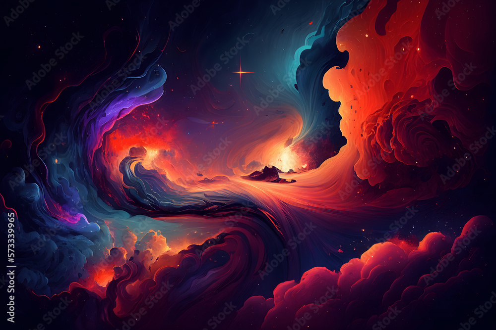 Colorful abstract background representing deep space Stock Illustration ...