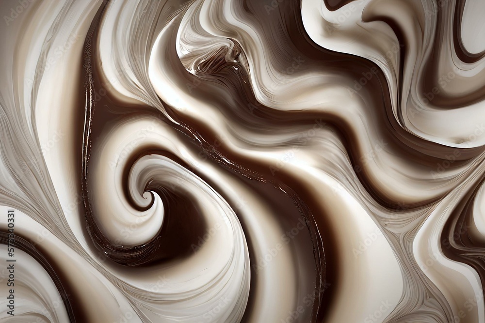 a chocolate wave pattern superimposed on a white base. Chocolate and ...