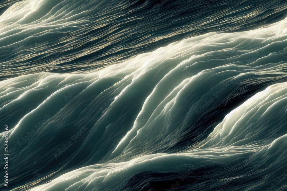 Blue Aqua Azure Ocean Sea Waves and Swirling Water Seamless Repeating ...