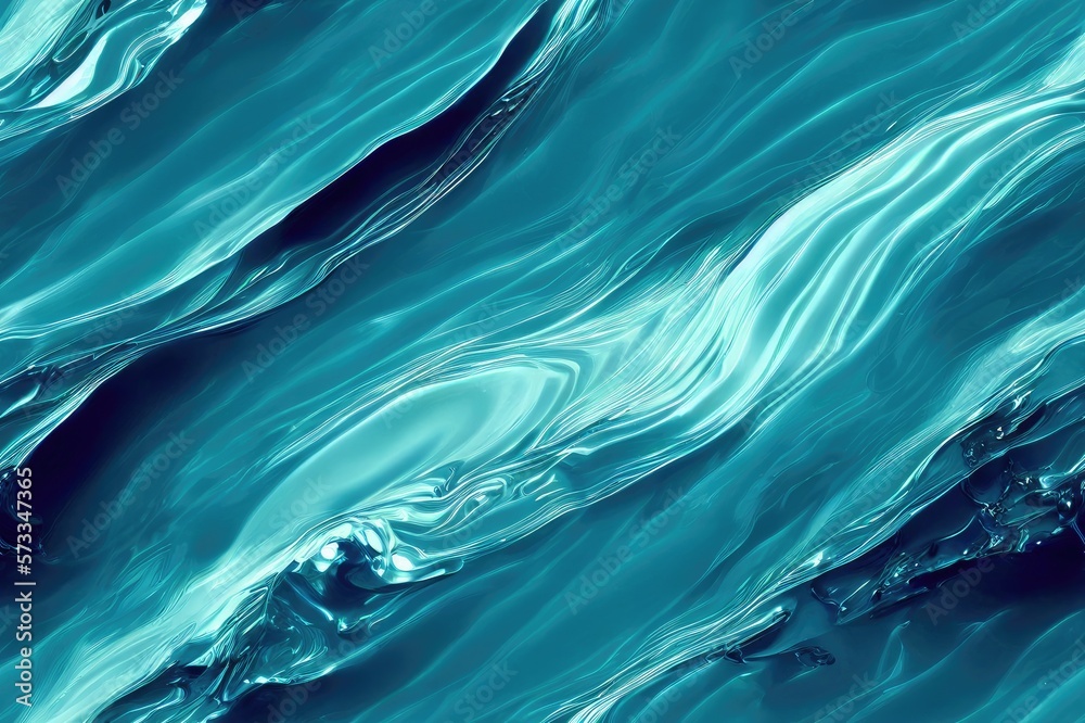 Blue Aqua Azure Ocean Sea Waves and Swirling Water Seamless Repeating ...
