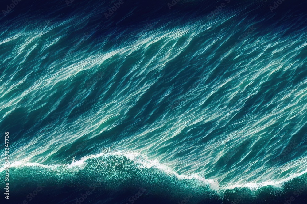 Blue Aqua Azure Ocean Sea Waves and Swirling Water Seamless Repeating ...