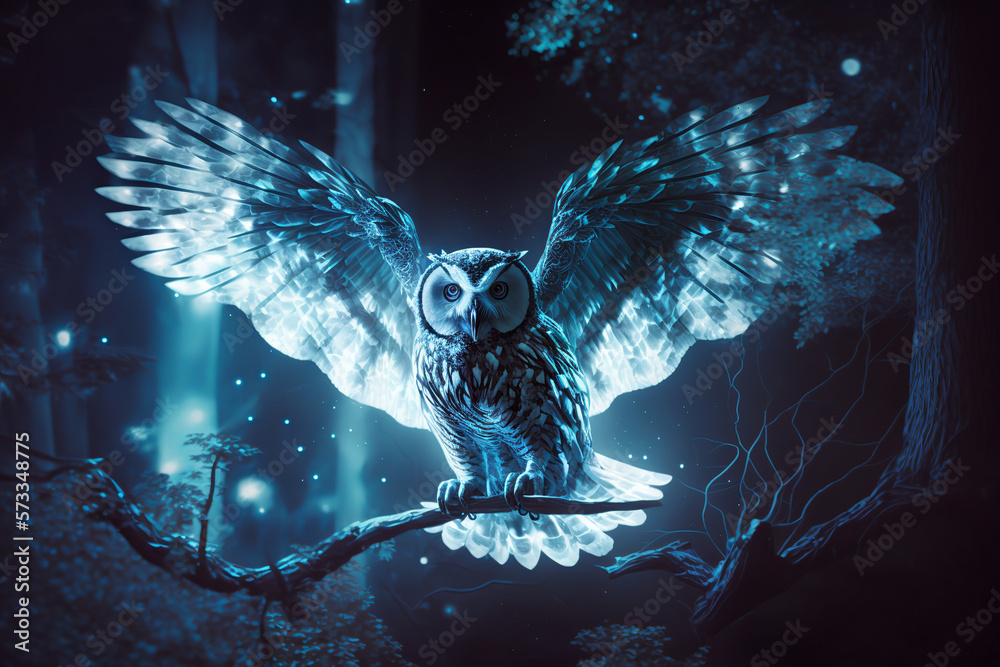 bird, owl, angel, wings, flying, nature, illustration, fly, animal ...