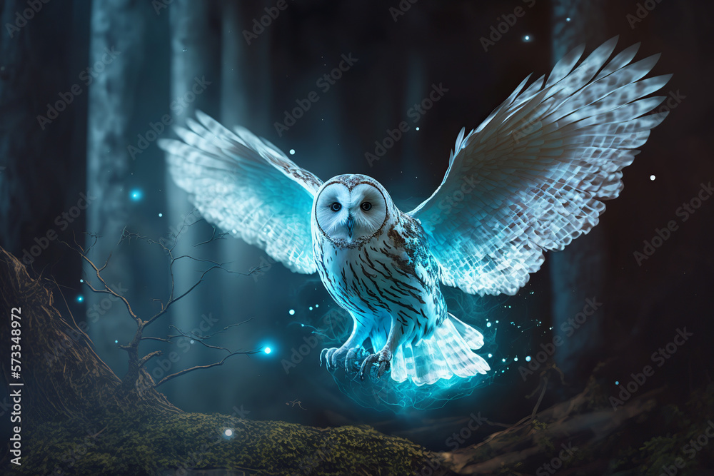 bird, owl, angel, wings, flying, nature, illustration, fly, animal ...