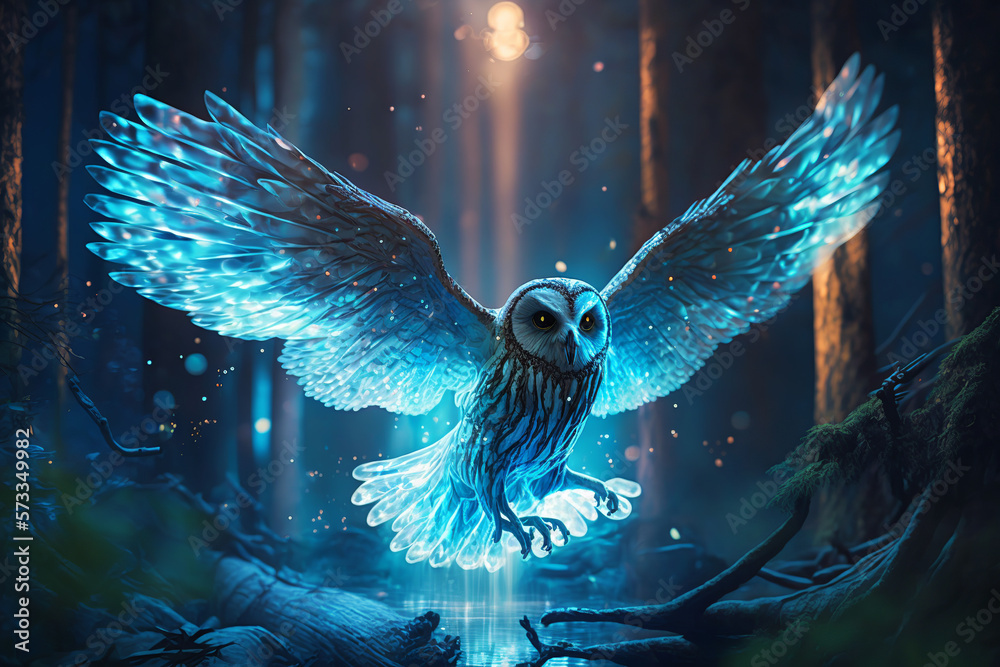 bird, owl, angel, wings, flying, nature, illustration, fly, animal ...