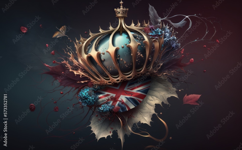 Abstract British crown wallpaper background Stock Illustration | Adobe ...
