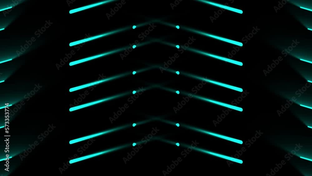 Geometric Blue Line Loop Animation on black background. Overlay for ...