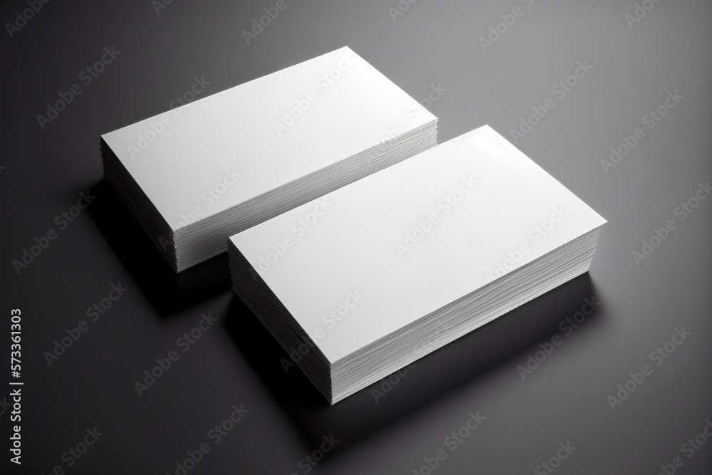 Blank business card stack mockup. Minimalistic mock up design. Created ...
