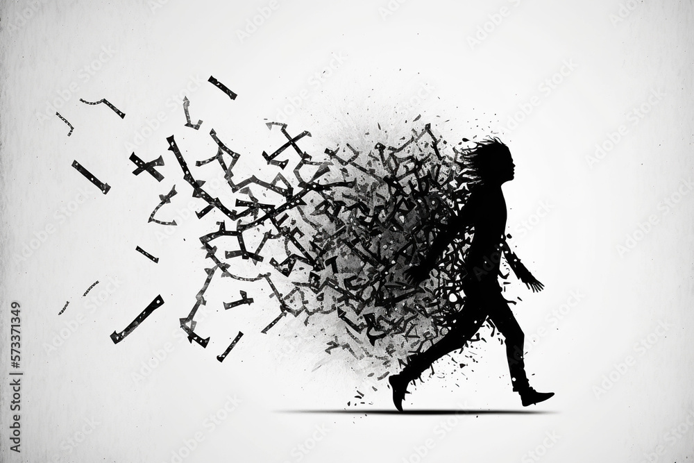 Man breaking free from the chains, concept of Liberation and Freedom ...