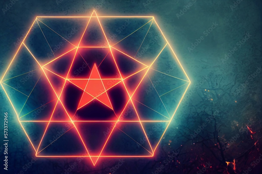 Satanic symbol, pentagram or star. Demon or devil symbol. Generative AI ...