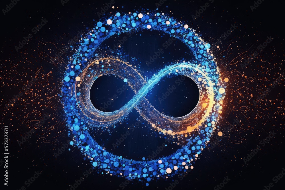 Illustration of DevOps infinity symbol in a circle for agile software ...