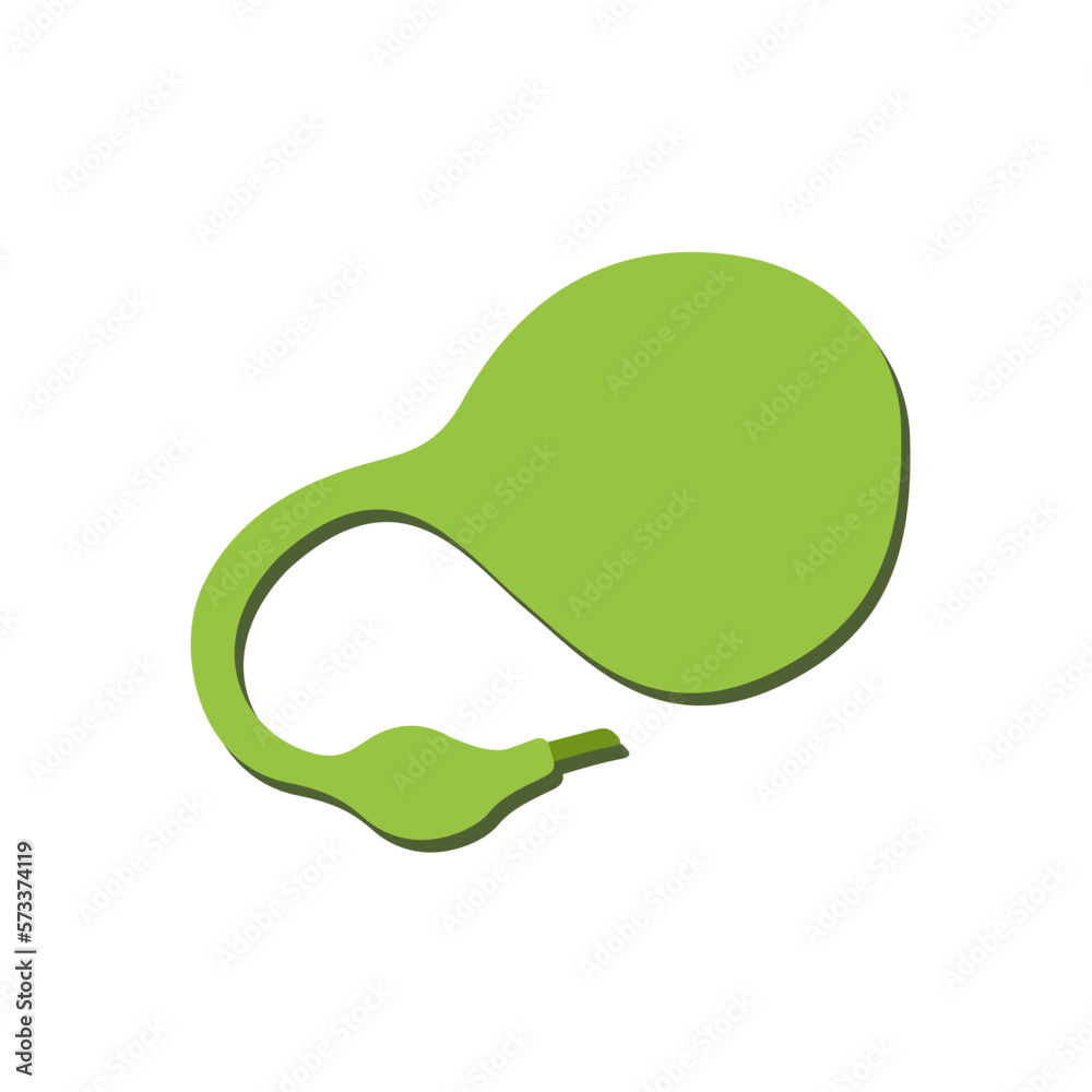 Cartoon drawing of a green bottle gourd Stock Vector | Adobe Stock