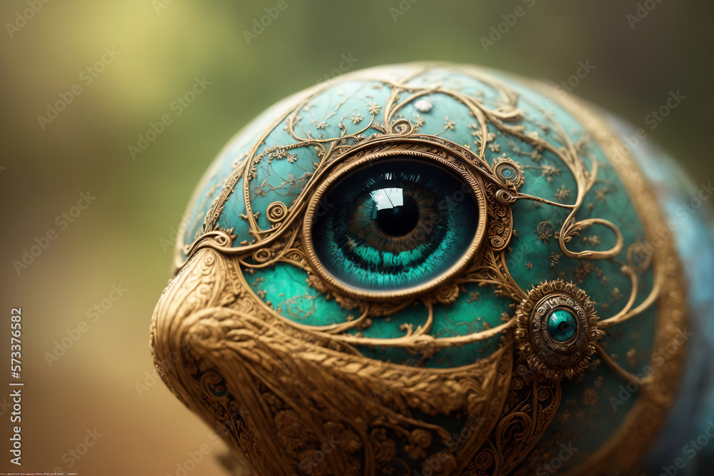 A close up of a weird creepy disturbing creature with spikes, teeth and ...