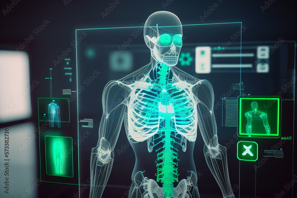 x ray of a human body medical technology idea concept, image ai ...