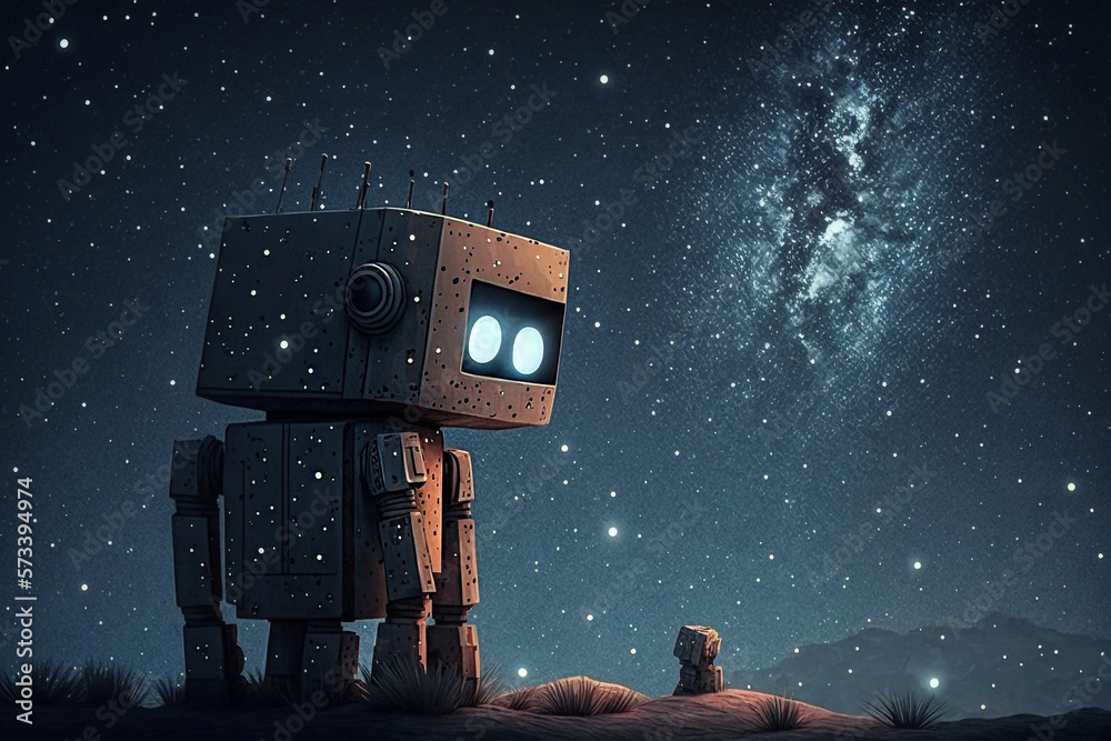 sad robot looks out the window, robotic recognizes emotions ...