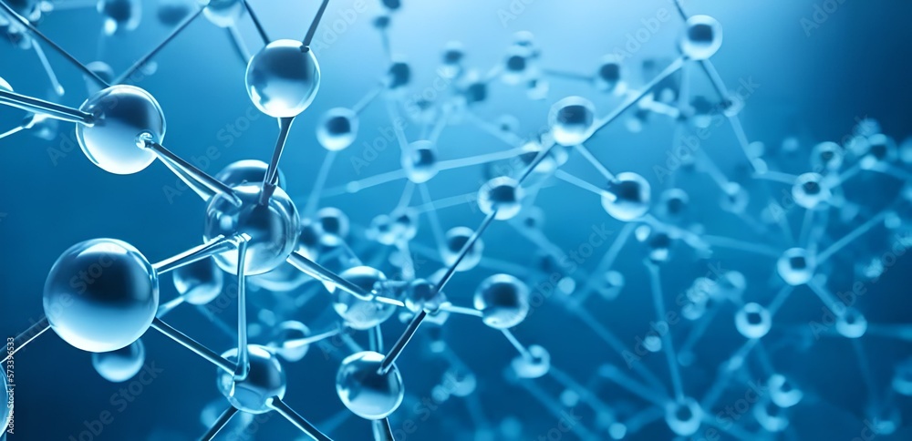 Abstract Molecule Structure 3d Illustration For Science Or Medical