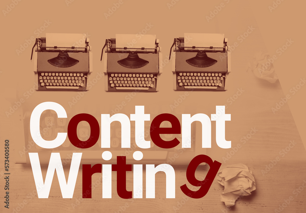 Banner, background for content writing, typewriters and wrinkled paper ...